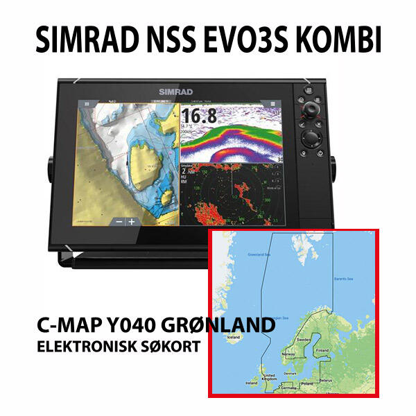 SIMRAD NSS EVO3S 12" inkl.Kort – Marinelageret.dk