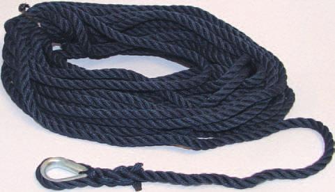 Ankertov Superlene i farven Navy – Marinelageret.dk