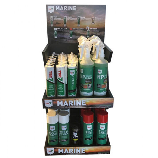 Tec7 mini display inkl. produkter – Marinelageret.dk